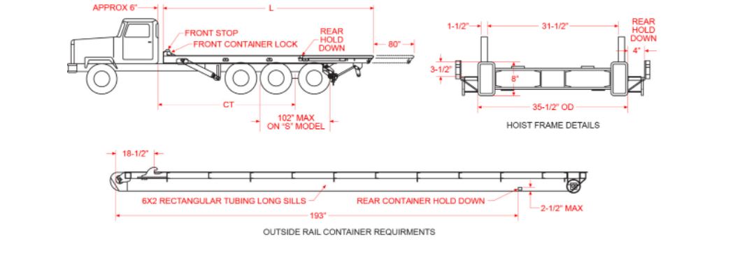 GALFAB Extendible Tail Hoist (EX Series) | Demountables | Hiab