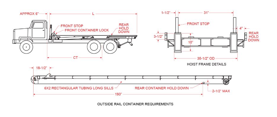 GALFAB Heavy Duty Extendable Tail Hoist (NEX Series) | Demountables | Hiab